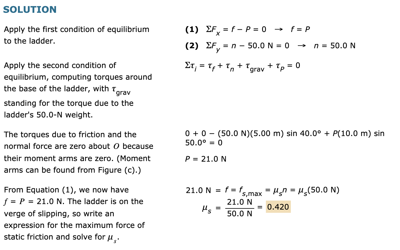 Solved EXAMPLE 8.7 Don't Climb the Ladder GOAL Apply the two | Chegg.com
