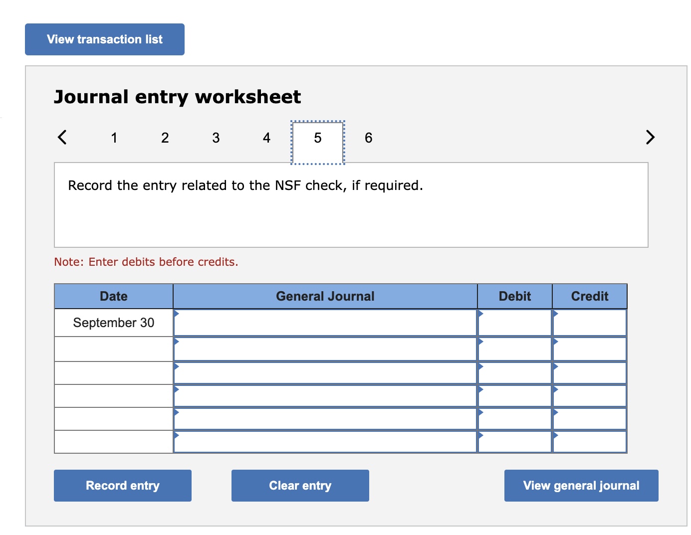 Solved Journal entry worksheet 1 6 Record the entry related | Chegg.com