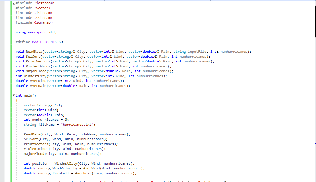 Solved using namespace std; #define MAX_ELEMENTS 50 void | Chegg.com