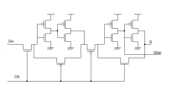 Solved Design this D-flip flop circuit on Ltspice and share | Chegg.com