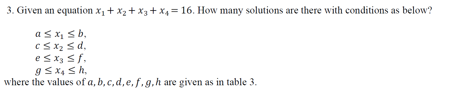 Solved Hello I need manually solution. thank you Table 3: | Chegg.com