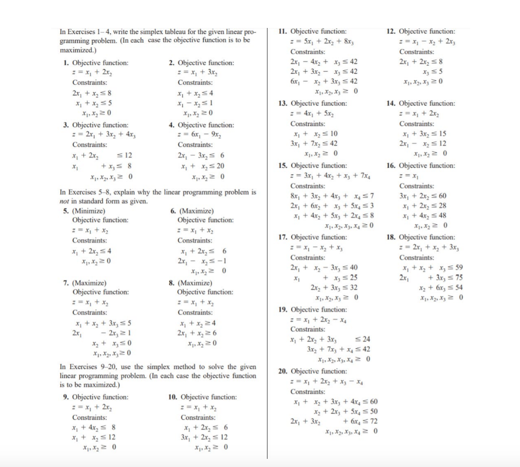 Solved 12. Objective function: := x - x2 + 2x; Constraints: | Chegg.com