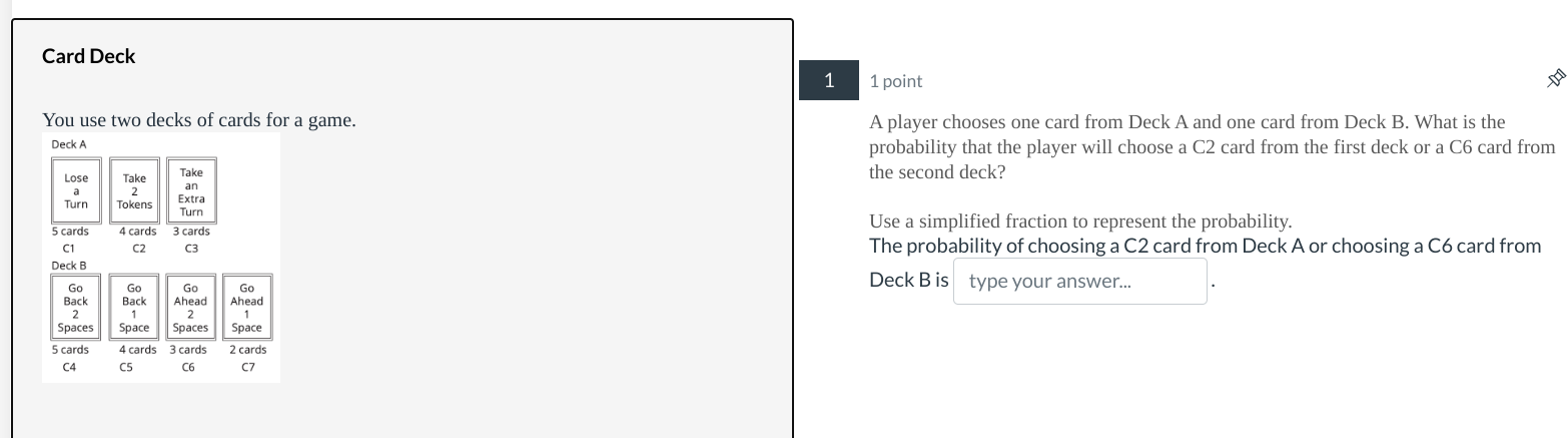 Solved You use two decks of cards for a game. Deck A A | Chegg.com