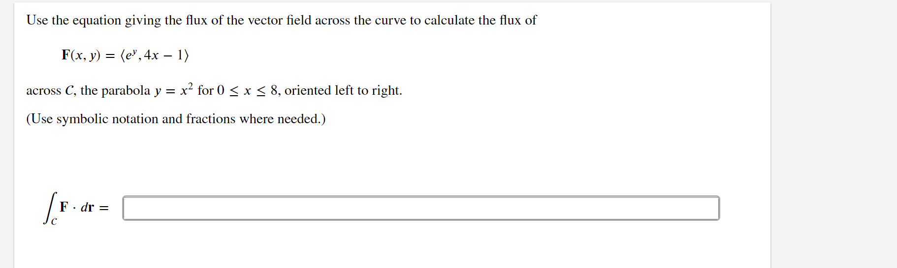 Solved Use the equation giving the flux of the vector field | Chegg.com