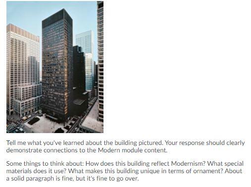 Solved Tell me what you've learned about the building | Chegg.com
