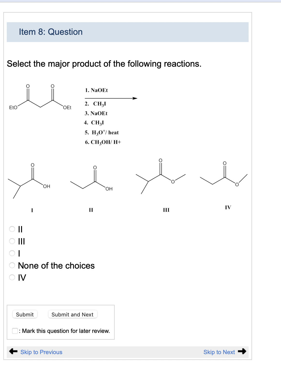 Solved Select the major product of the following reactions. | Chegg.com