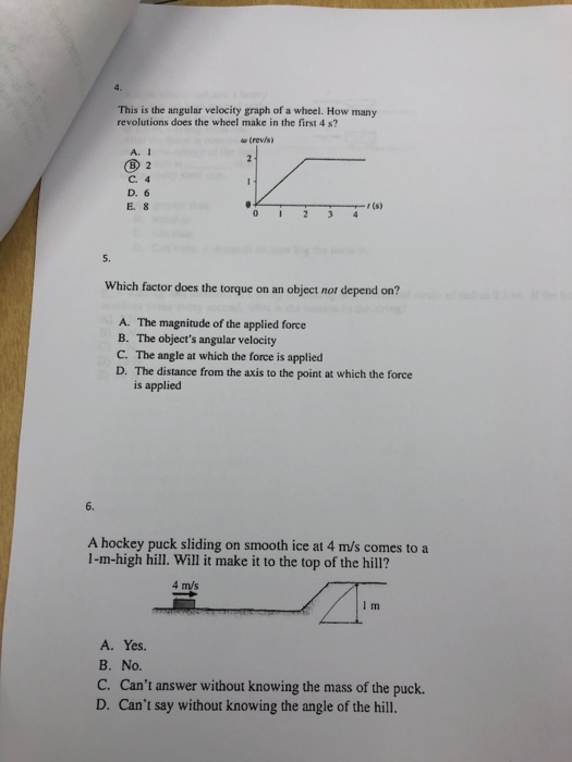 Solved This is the angular velocity graph of a wheel. How | Chegg.com