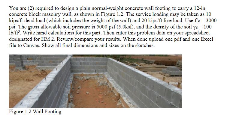 You are (2) required to design a plain normal-weight | Chegg.com
