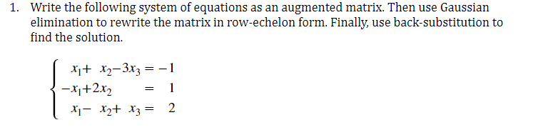 Solved Write the following system of equations as an | Chegg.com