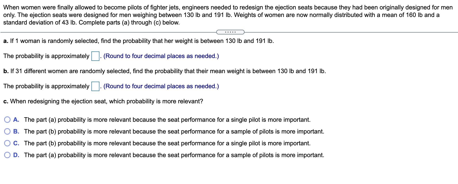 Solved When women were finally allowed to become pilots of | Chegg.com