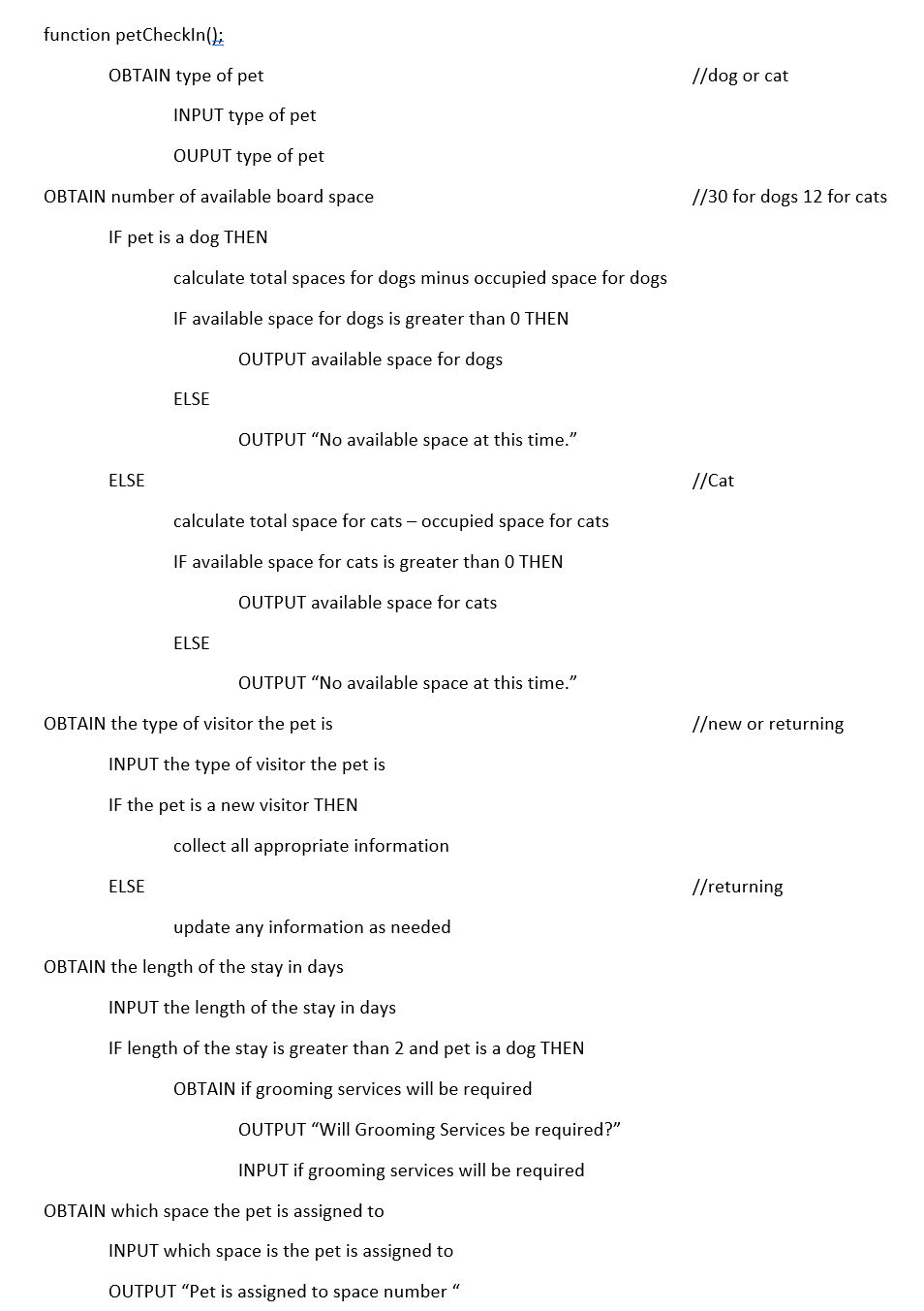 Solved Can anyone help me make my Pseudo code into a | Chegg.com
