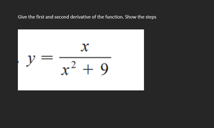 Solved y=x2+9x | Chegg.com