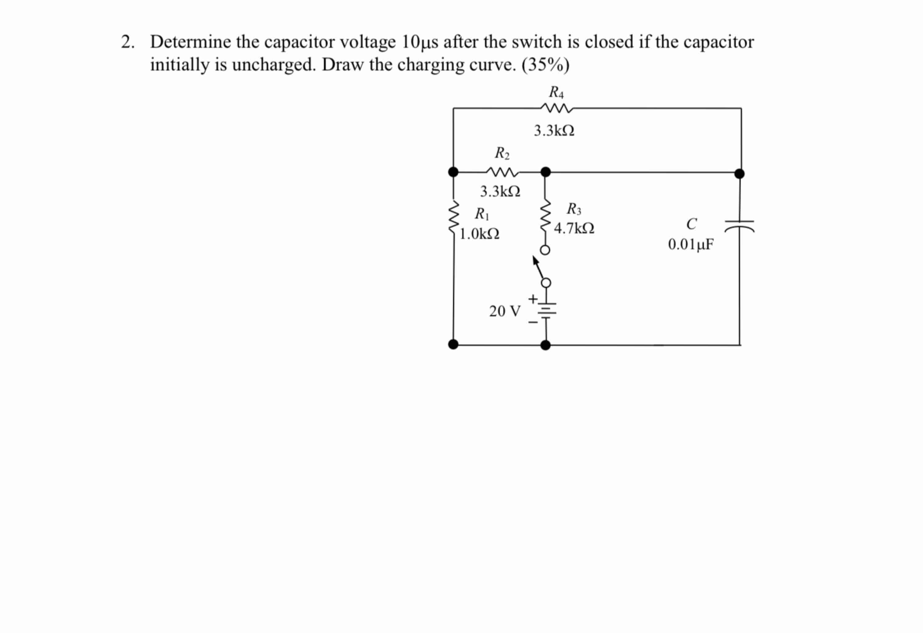 2. ﻿Determine the capacitor voltage \( 10 \mu | Chegg.com