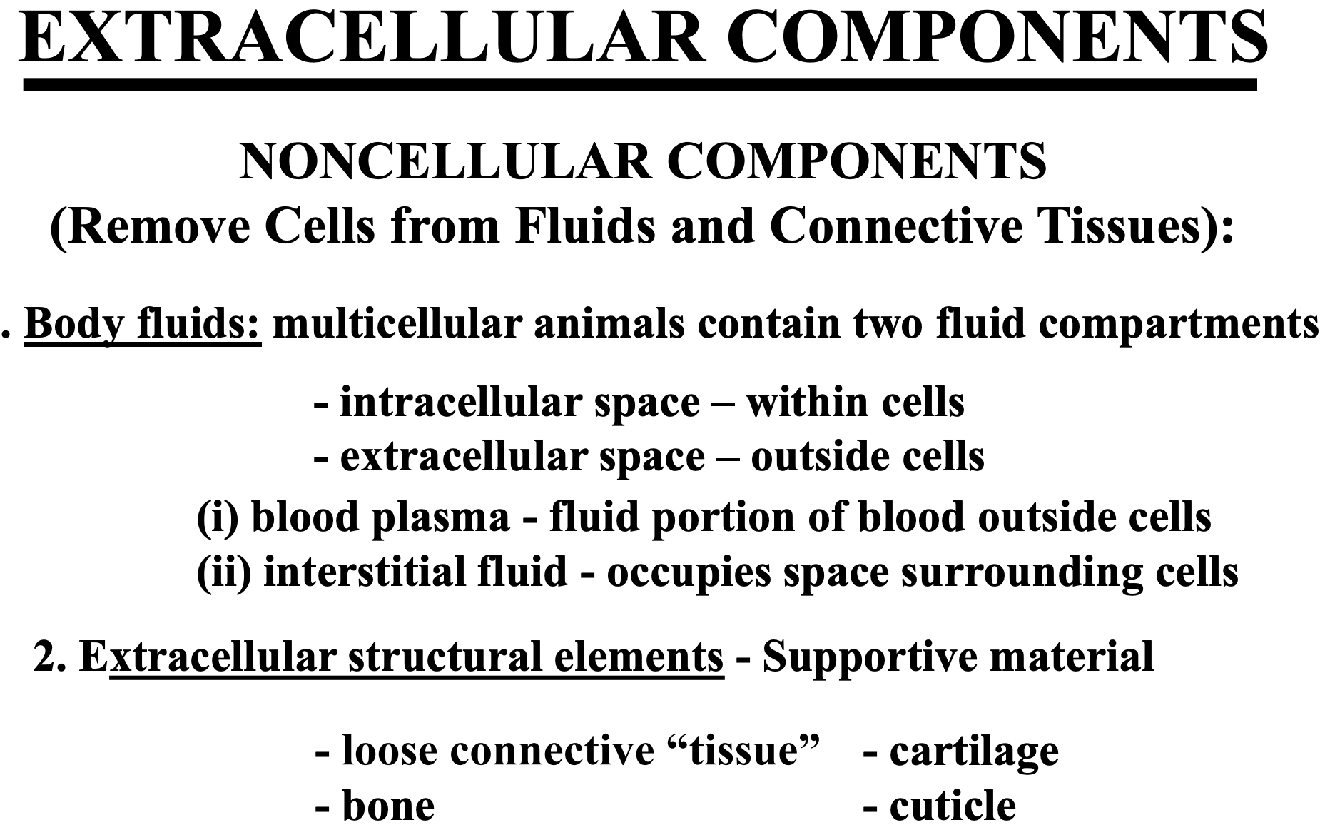 Solved EXTRACELLULAR COMPONENTSNONCELLULAR COMPONENTS(Remove | Chegg.com