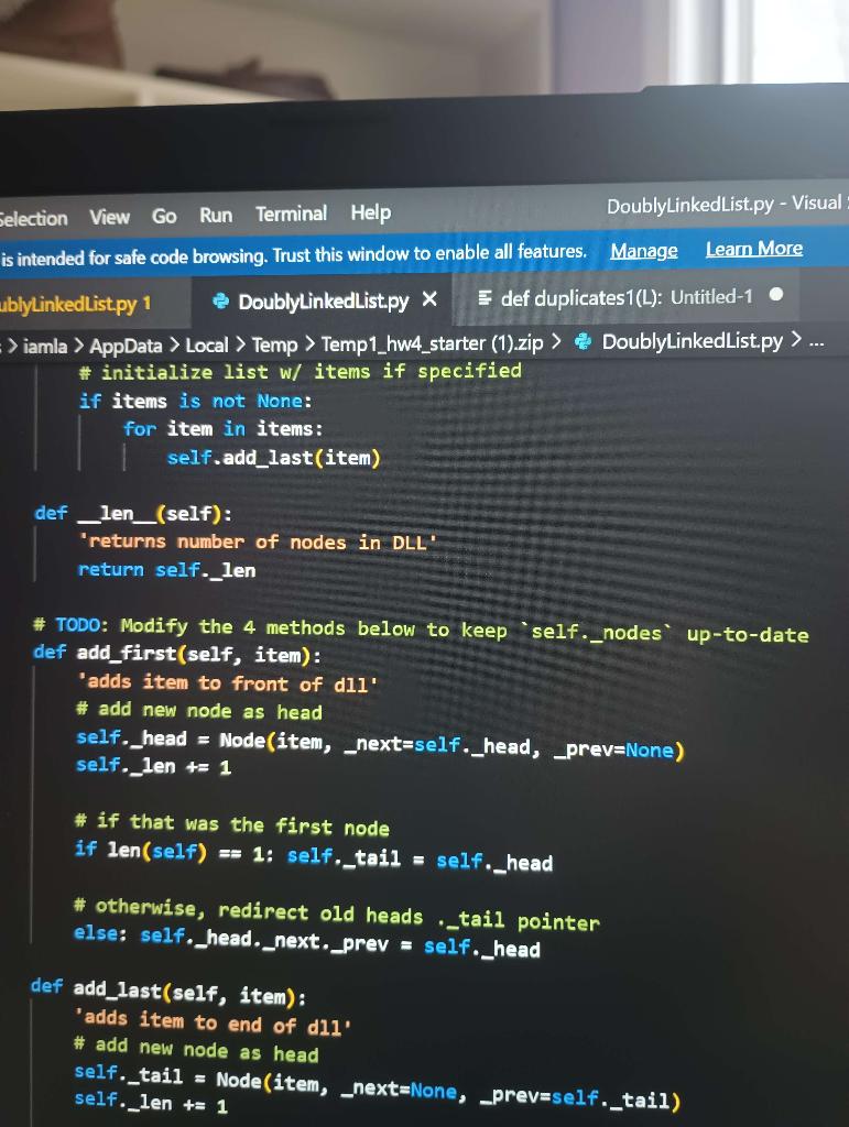 Solved Mod 4 Homework Enhanced Doublylinkedlist Doubly 2831