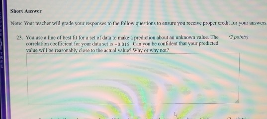 Solved Short Answer Note: Your teacher will grade your | Chegg.com