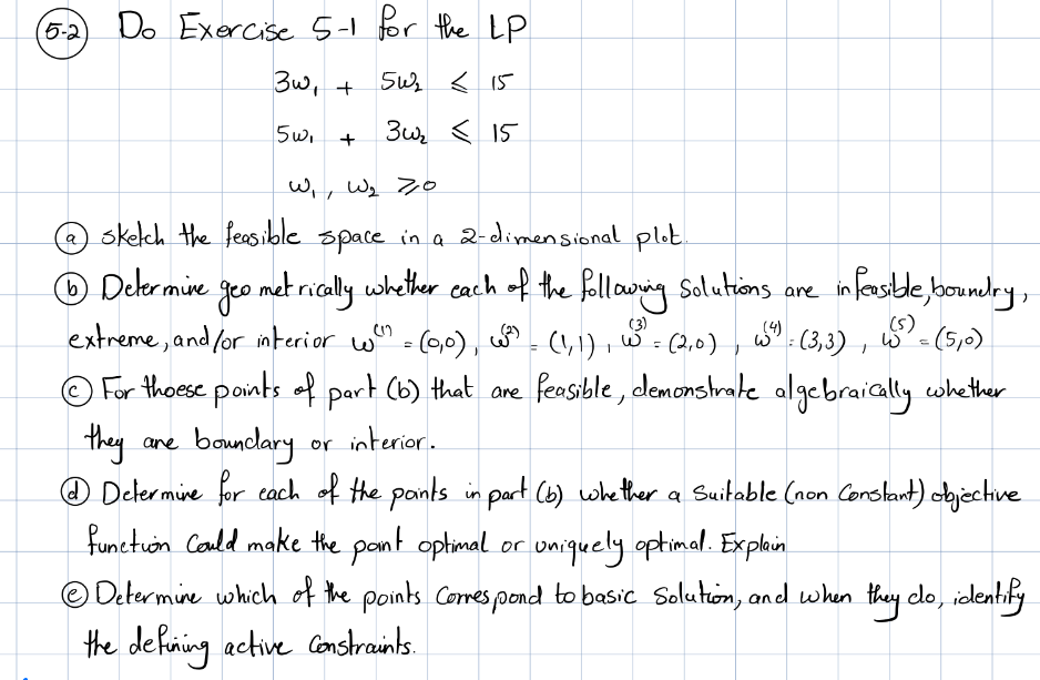 Solved (5-2) Do ﻿Exercise 5-1 ﻿for the | Chegg.com