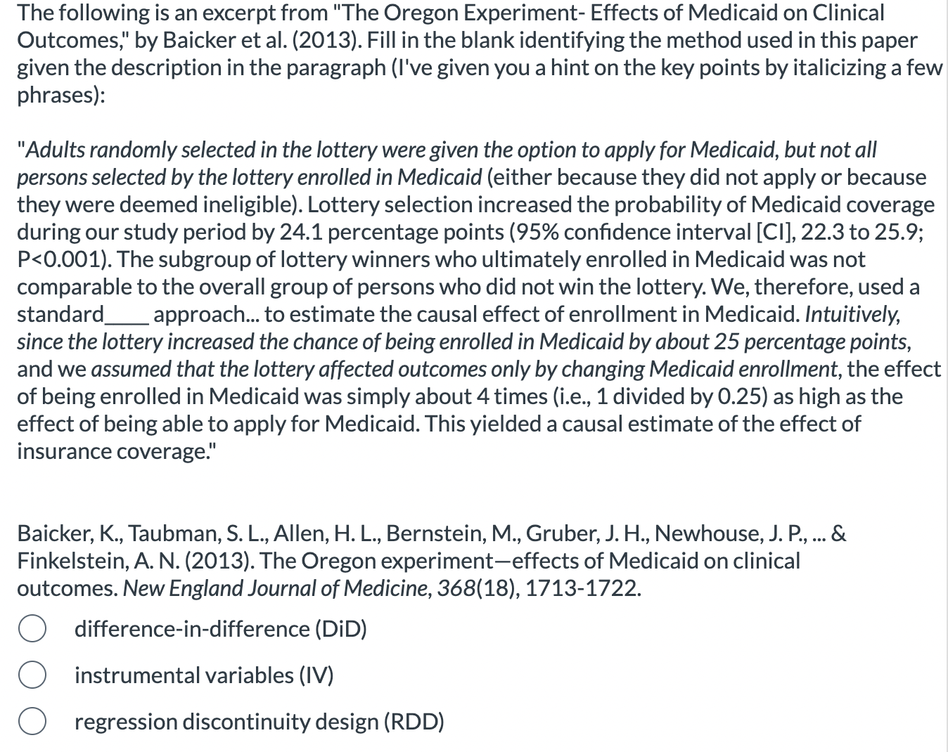 Solved The following is an excerpt from "The Oregon | Chegg.com