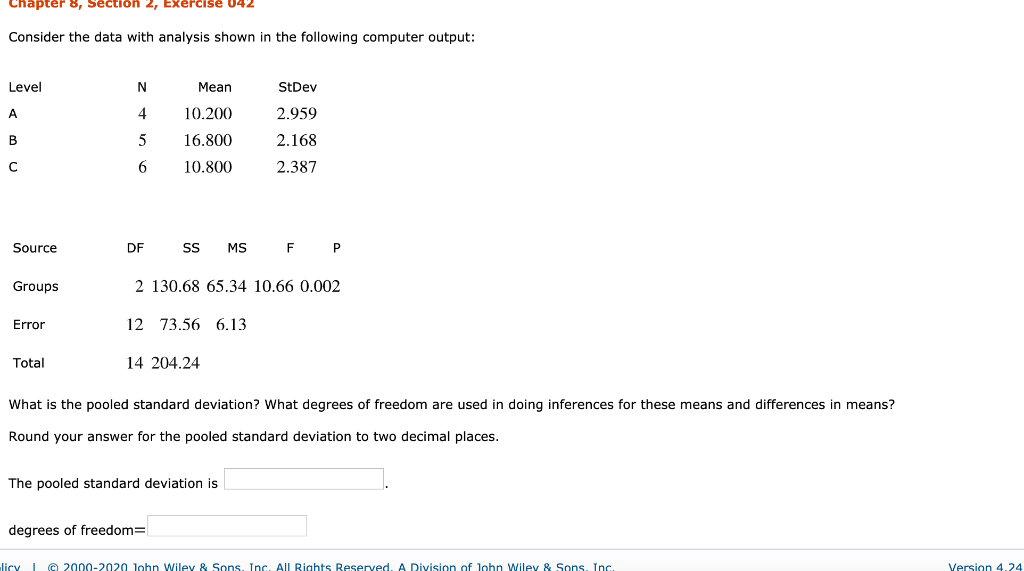 Solved Chapter 8, Section 2, Exercise 142 Consider the data | Chegg.com