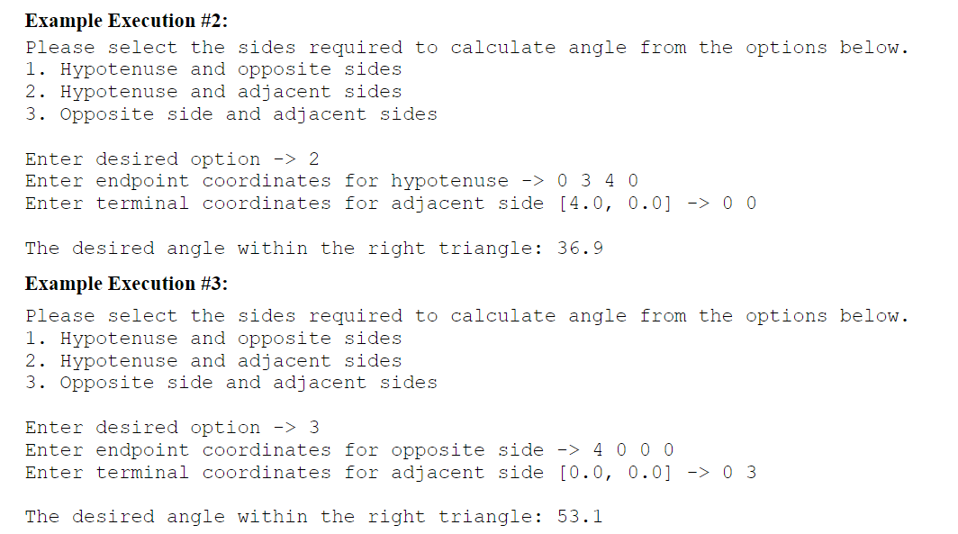 Solved Example Execution #2: Please select the sides | Chegg.com