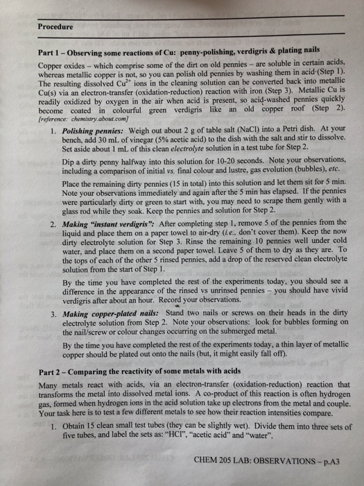 Solved Name ection: Date: MAKING PHYSICAL&CHEMICAL | Chegg.com