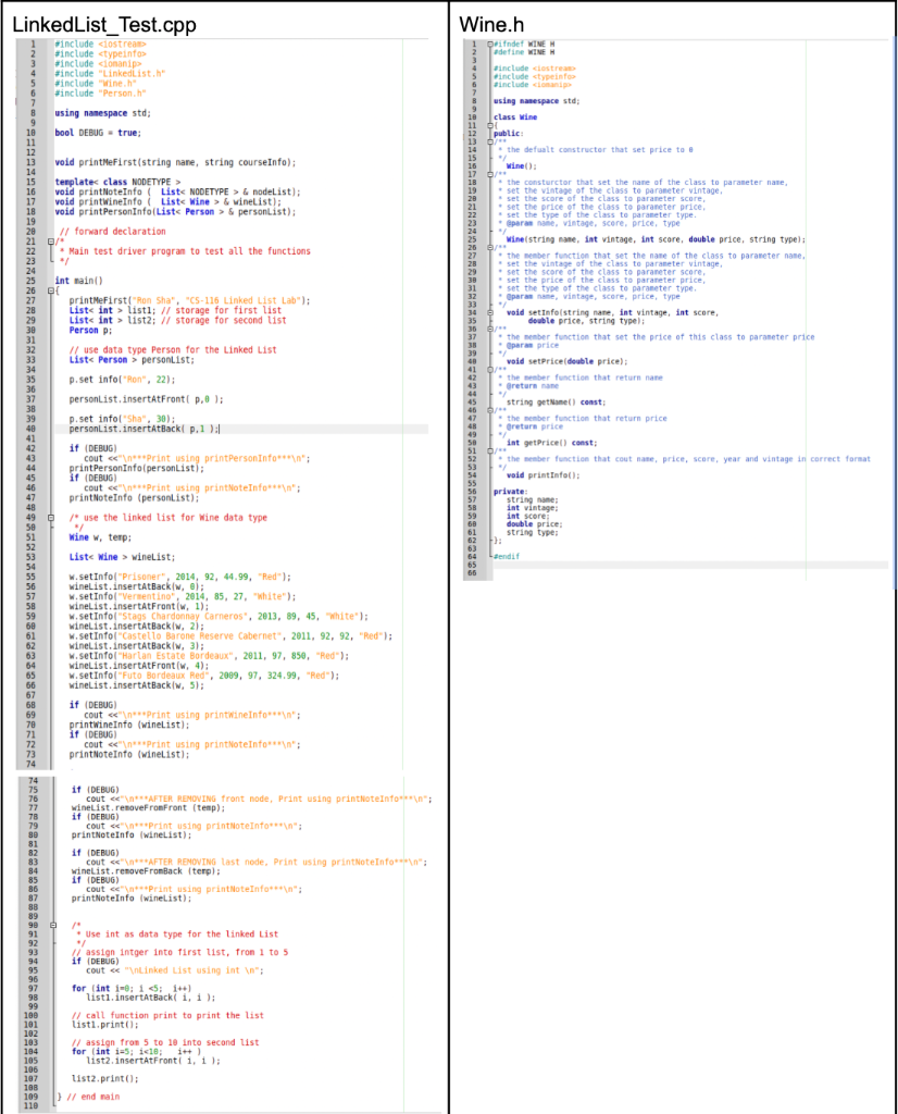 LinkedList.h (NEED TO MODIFY) #ifndef | Chegg.com