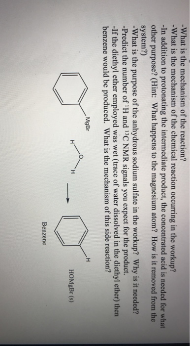 Solved What is the mechanism of the reaction? -What is the | Chegg.com