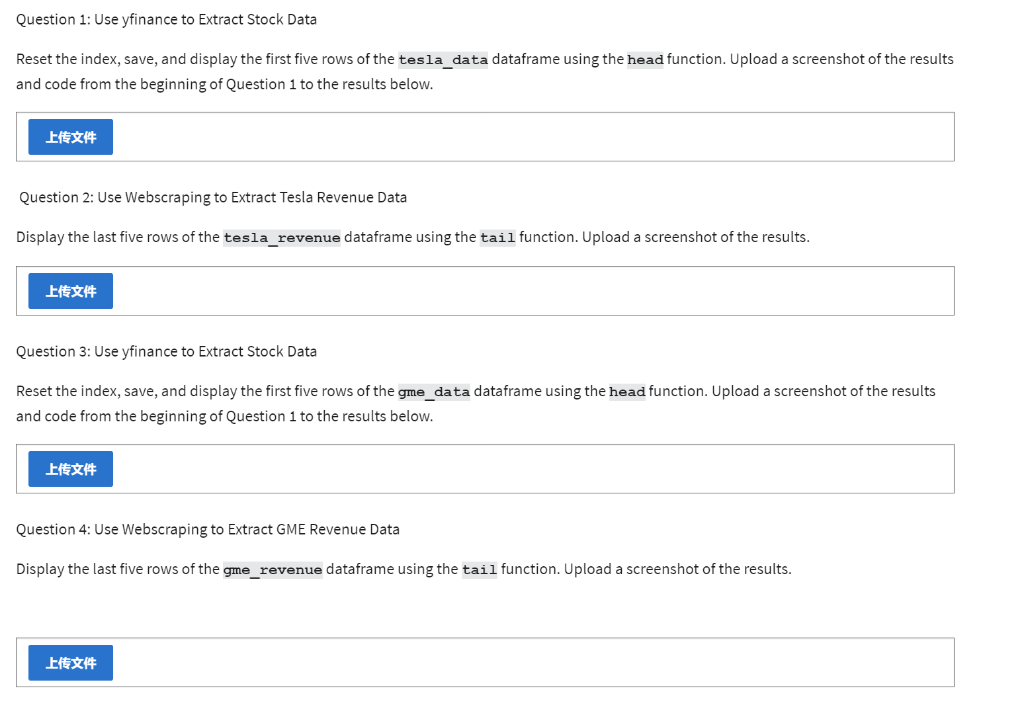 Solved Question 1: Use yfinance to Extract Stock Data Reset | Chegg.com