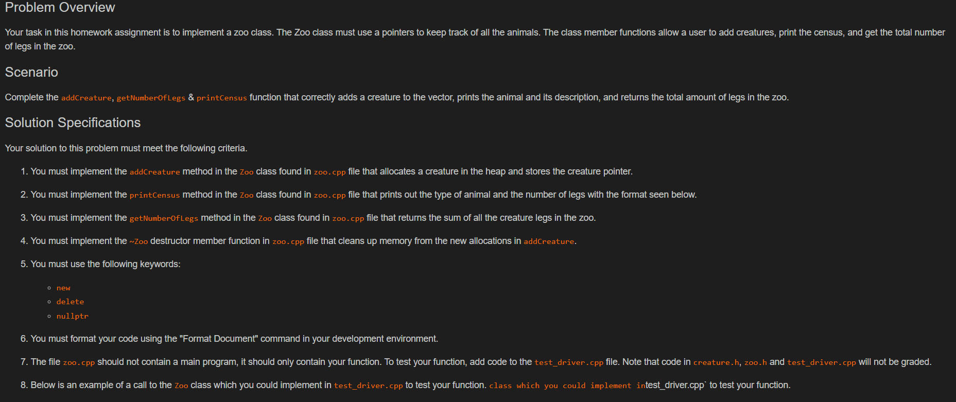 Solved Problem Overview Your task in this homework | Chegg.com