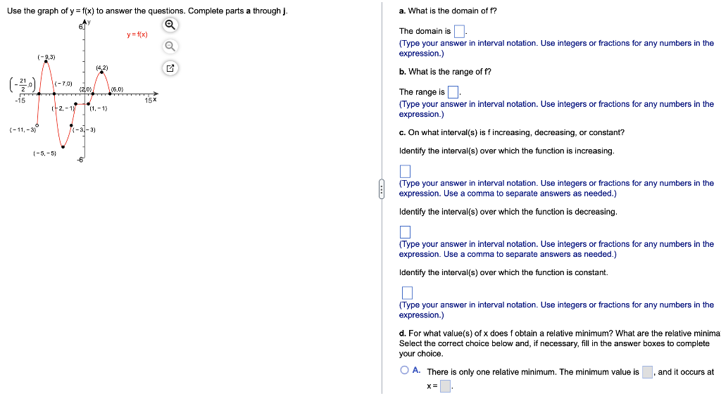 Solved d. For what value(s) of x does f obtain a relative | Chegg.com