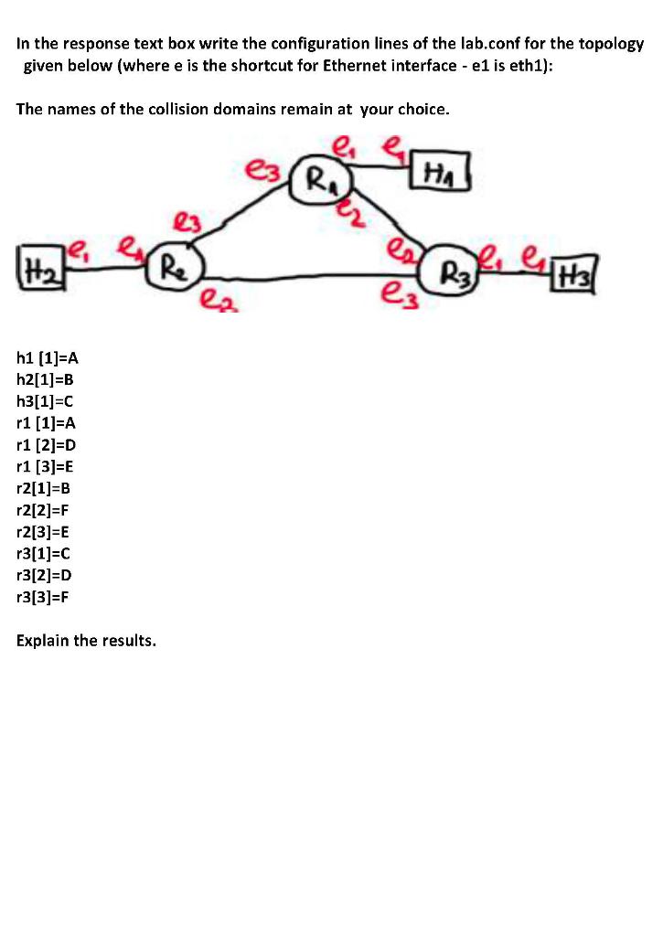 Solved In the response text box write the configuration | Chegg.com