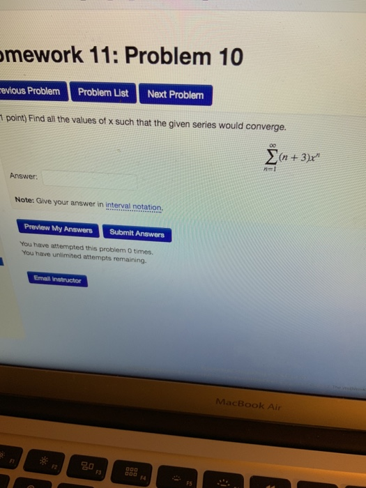 Solved mework 11: Problem 10 evious Problem Problem List | Chegg.com