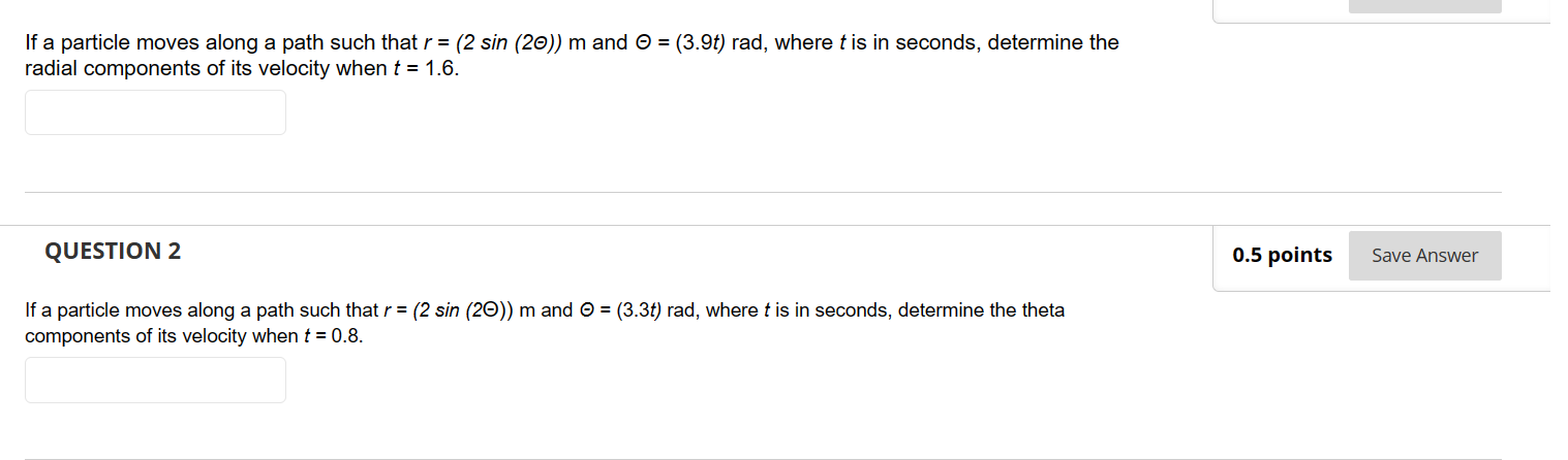 Solved If a particle moves along a path such that | Chegg.com