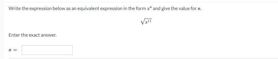 Solved Write the expression below as an equivalent | Chegg.com