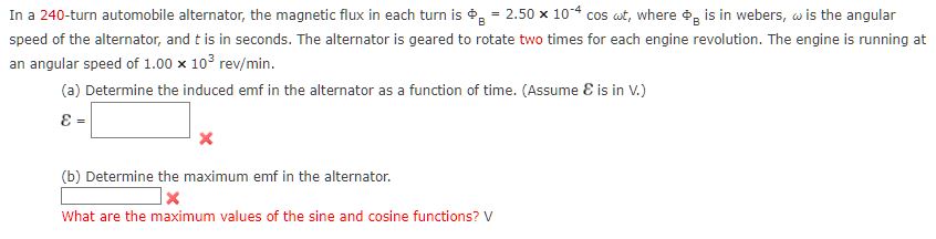 Solved In a 240-turn automobile alternator, the magnetic | Chegg.com