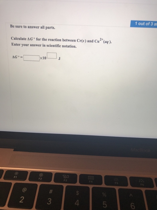 Solved Calculate AG for the reaction between Cr(s) and cu^2+ | Chegg.com