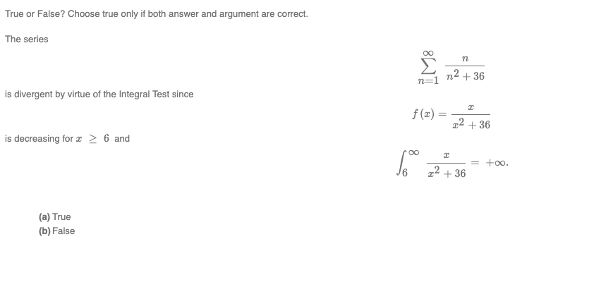 Solved True or False? Choose true only if both answer and | Chegg.com