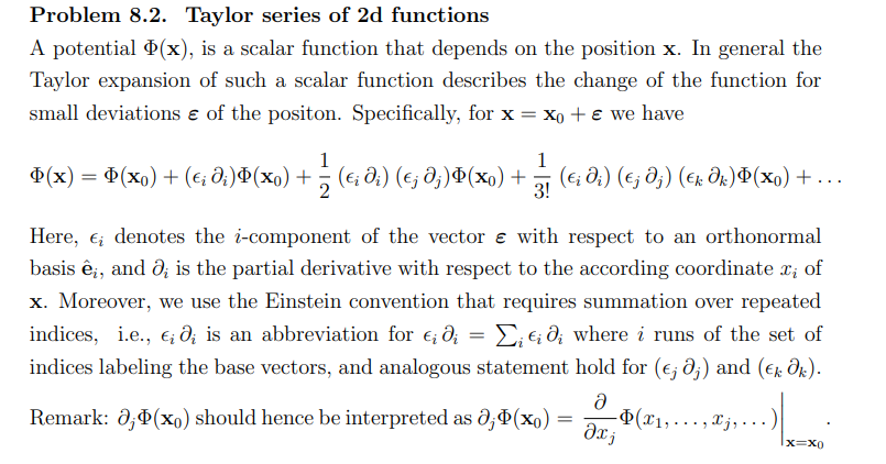 Problem 8.2. Taylor series of 2d functions A | Chegg.com