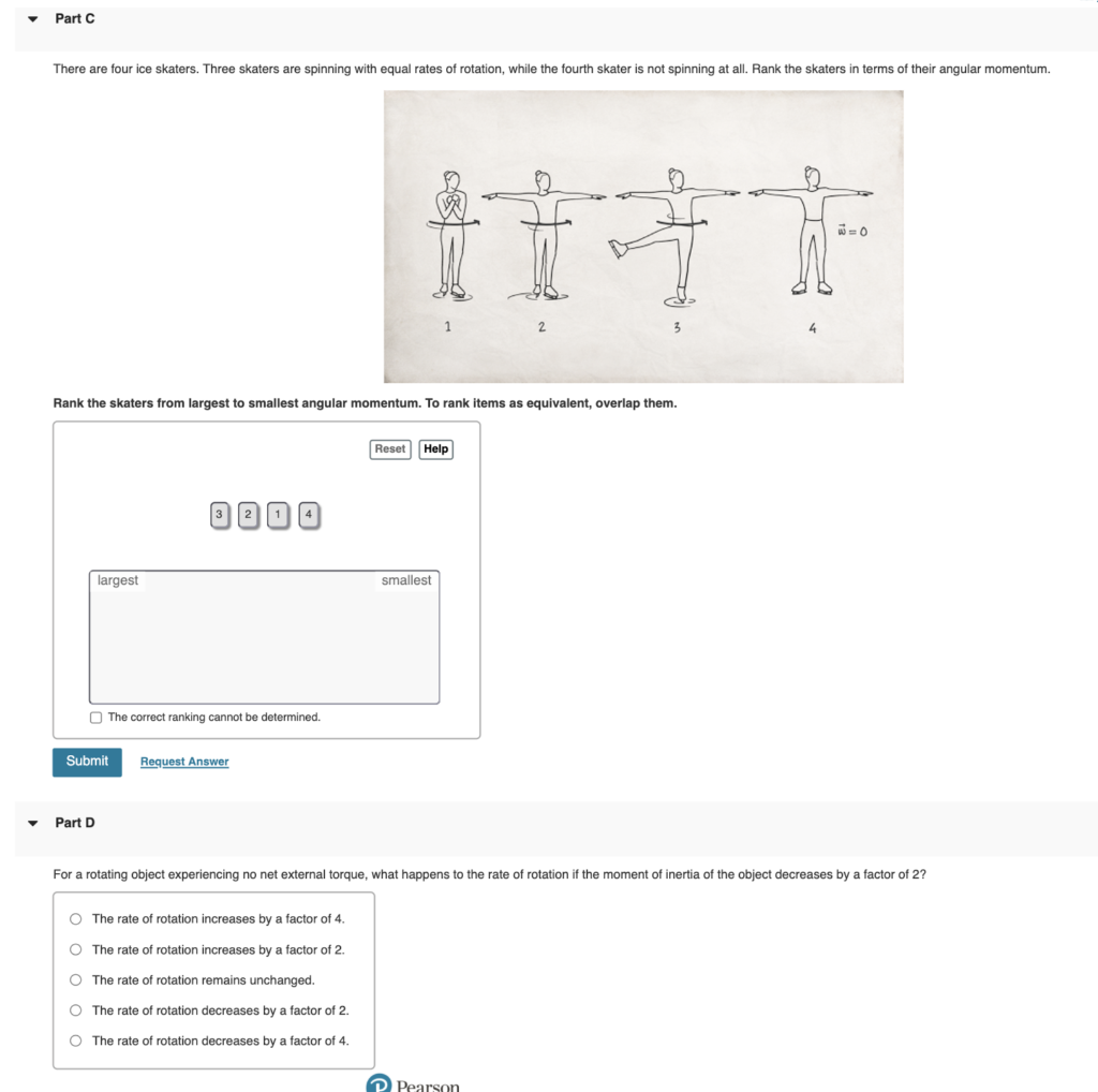 Solved Part C There are four ice skaters. Three skaters are | Chegg.com