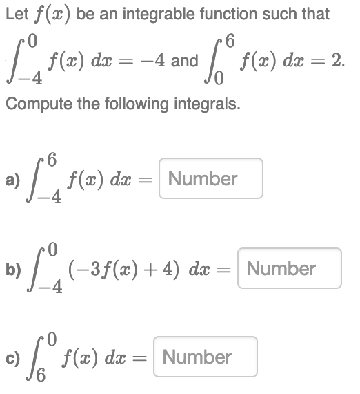 Solved Let f(x) be an integrable function such that f(x) | Chegg.com