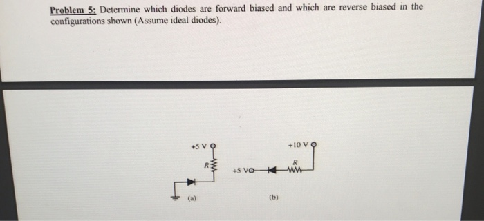 Solved Problem 5: Determine which diodes are forward biased | Chegg.com