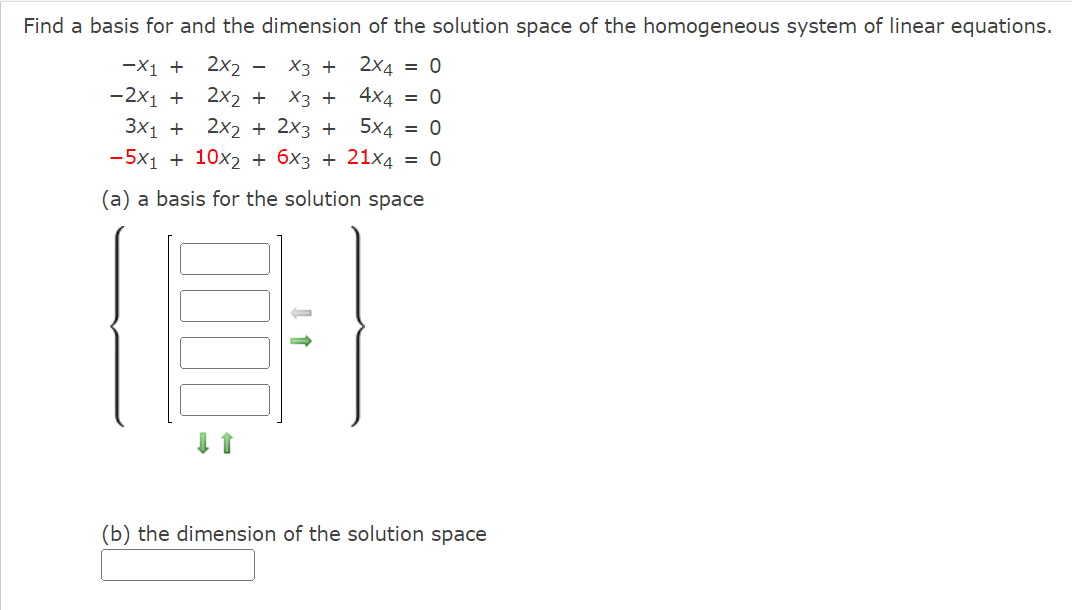 Solved Find a basis for and the dimension of the solution | Chegg.com | Chegg.com