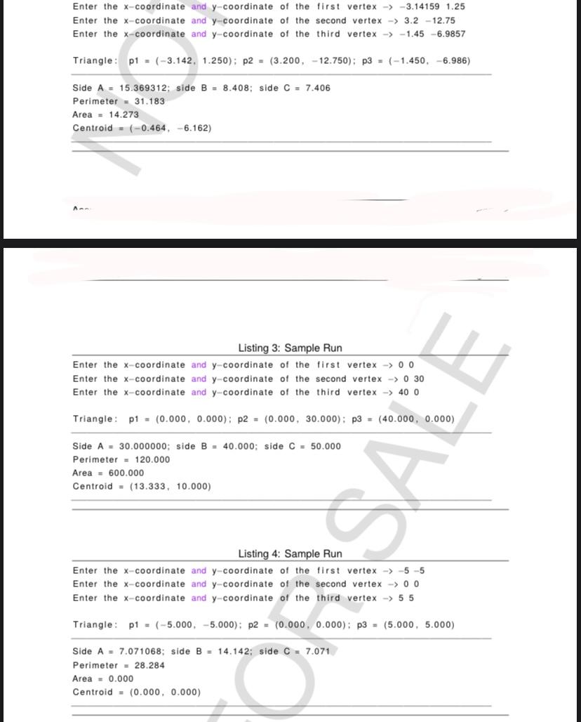 Solved Triangles in a Plane In today's laboratory session, | Chegg.com