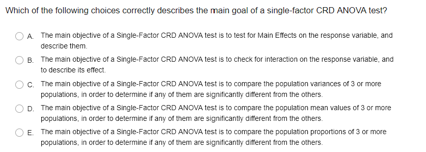 Solved Which of the following choices correctly describes | Chegg.com