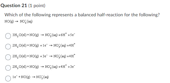 Solved Which of the following represents a balanced | Chegg.com