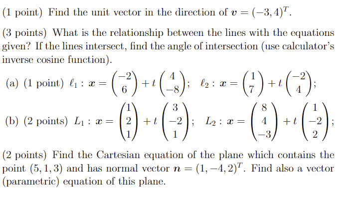 Solved (1 point) Find the unit vector in the direction of v | Chegg.com