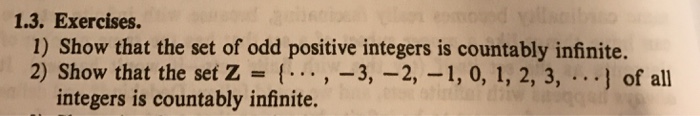 Solved Show that the set of odd positive integers is | Chegg.com