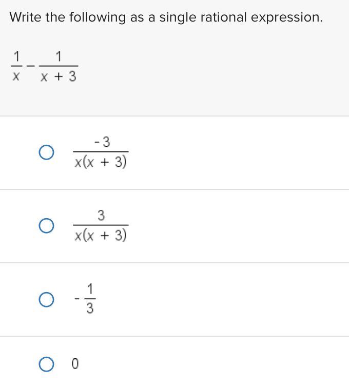 Solved Write the following as a single rational expression. | Chegg.com