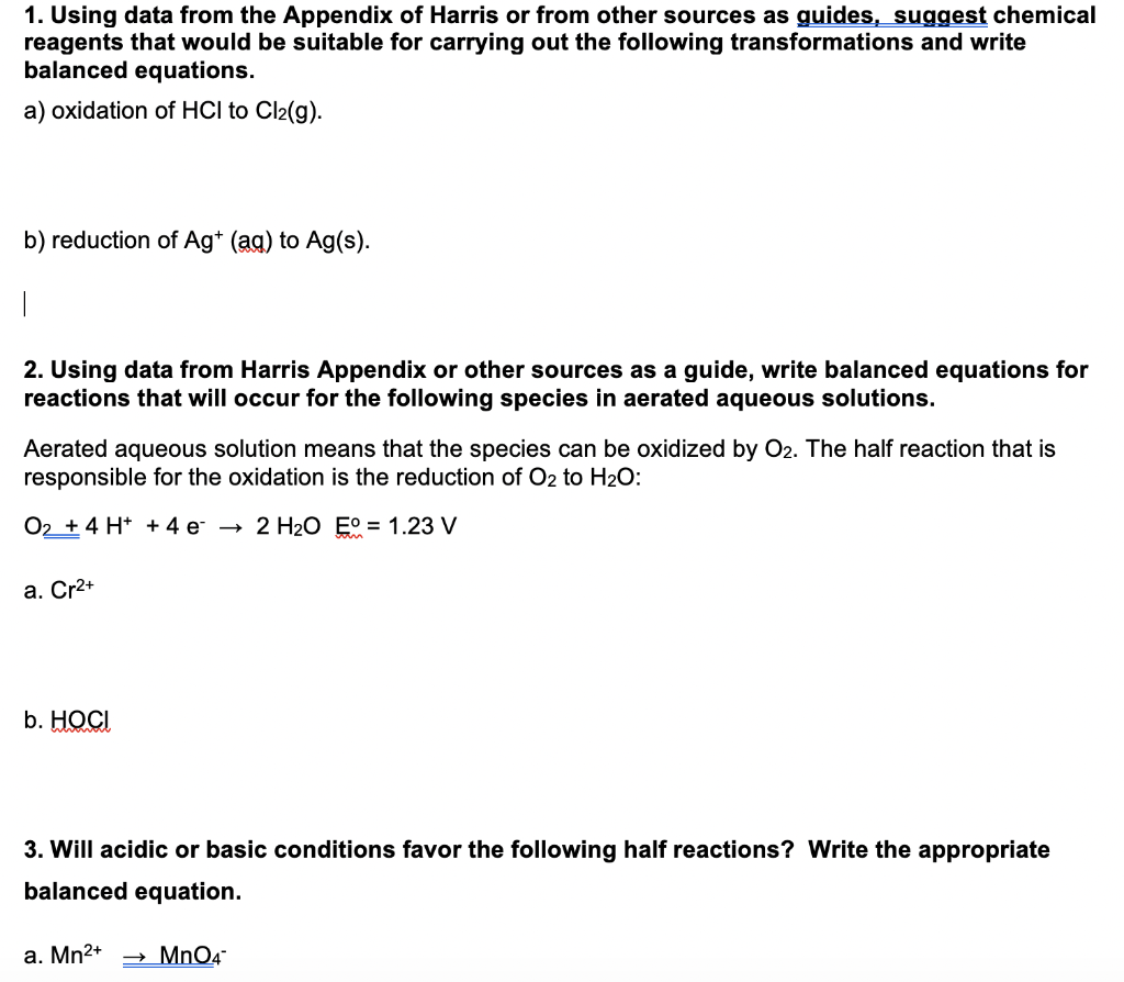 Solved 1. Using data from the Appendix of Harris or from | Chegg.com