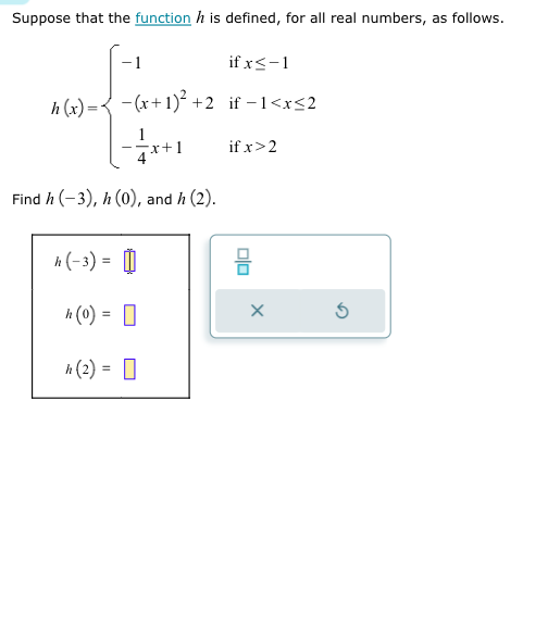 Solved Suppose that the function h ﻿is defined, for all real | Chegg.com